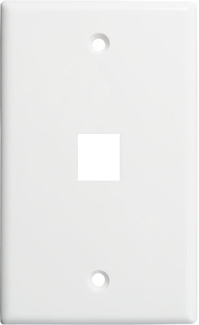 Vertical Cable Keystone Wall Plate, 1-Port, White – Advantage ...